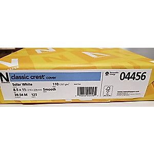 Neenah Paper 4456 Neenah 110lb Classic Crest Cardstock 8.5"X11" 125 per Package