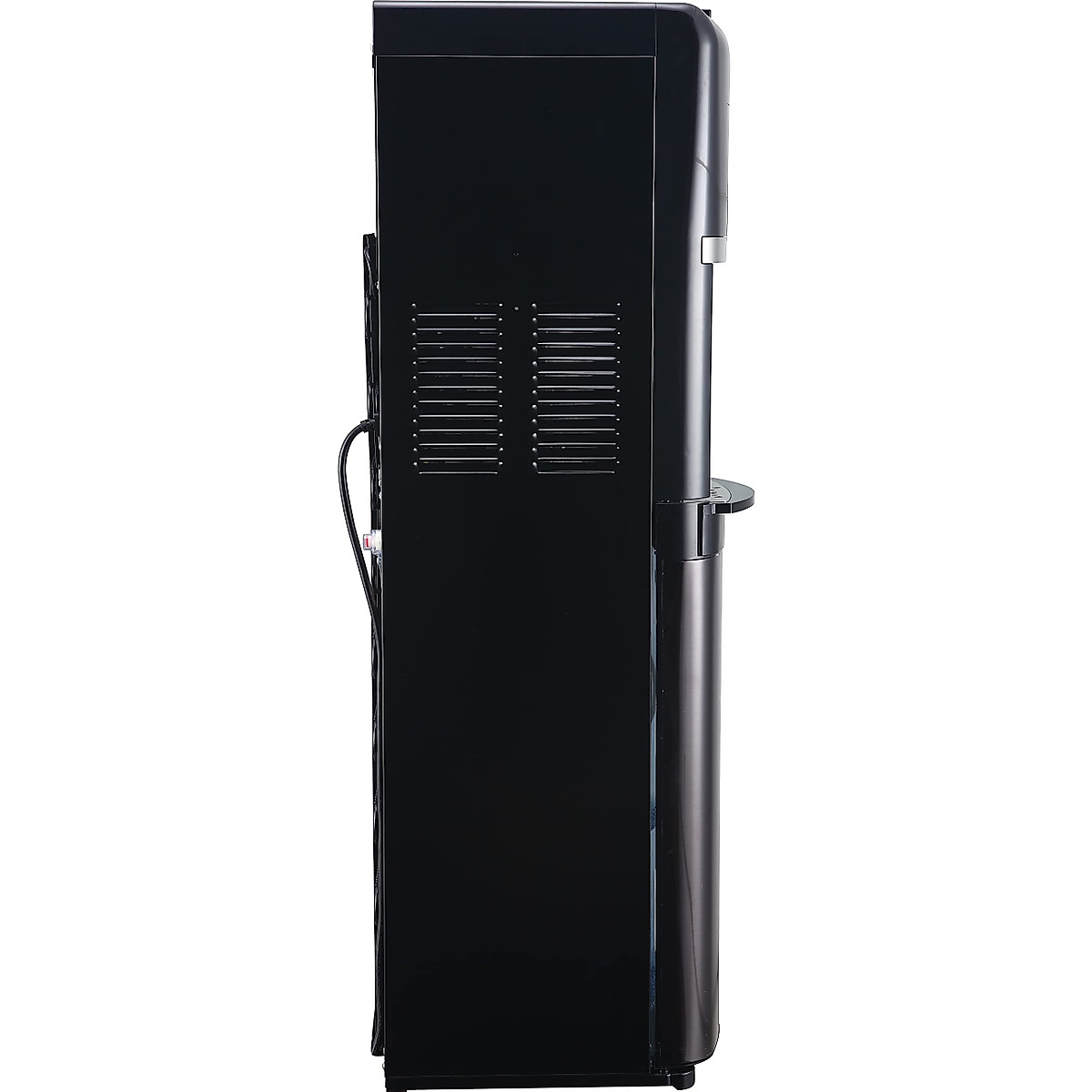 Primo Bottom Loading Water Dispenser, 3 Temp (Hot-Cool-Cold) Water Dispenser for 5 Gallon Bottle w/Child-Resistant Safety Feature, Black with Black Stainless Door