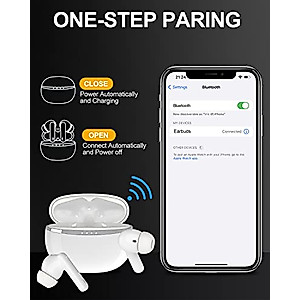 Wireless Earbuds, Bluetooth 5.3 Earbuds in-Ear, 50Hrs Playtime True Wireless Earphones Build in ENC and ANC Noise Cancelling Mic, with Charging Case, IP7 Waterproof Sport EarBuds for iPhone & Android