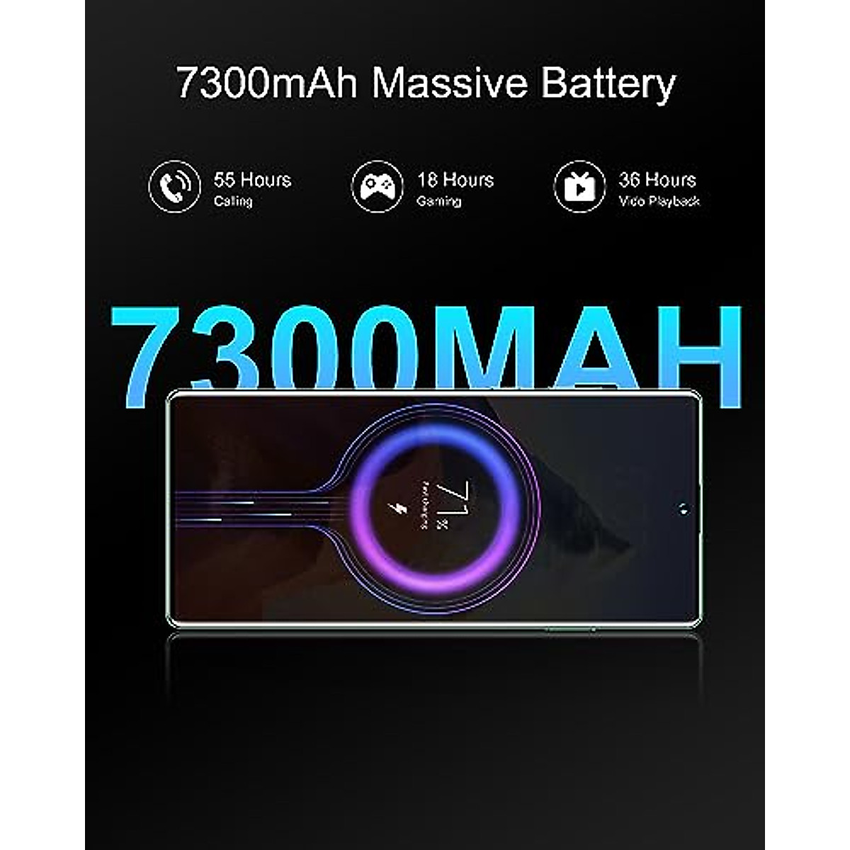 5G 4G Unlocked Cell Phones,6G+256GB Dual Sim Smartphone, C21 Unlocked Mobile Phone with 7.3inch Waterdrop Screen, Android Phone 24+64 MP | 7300mAh | Fingerprint Lock & Face ID | US Version (green)