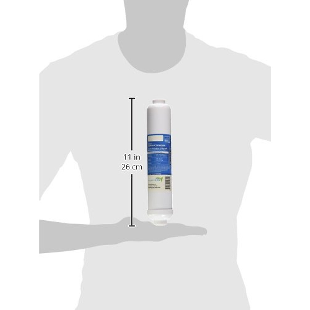 AquaticLife Inline Carbon Block Aquarium Water Filter Replacement Cartridge for RO Buddie and Reverse Osmosis Tank Kit