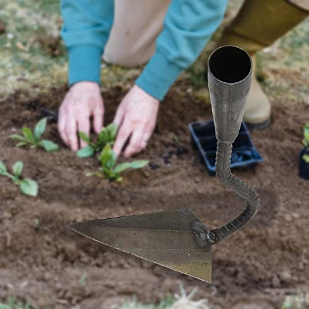 Hardened Garden Swoe Hoe Head Only Forging Process Durable Traditional for Backyard Planting Farming Gardening Loosening