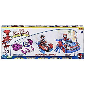 Spidey and His Amazing Friends Team Spidey Change ‘N Go Riders Playset, 3 Toy Cars and Action Figures, Marvel Super Hero Toys for 3 Year Old Boys and Girls and Up (Amazon Exclusive)