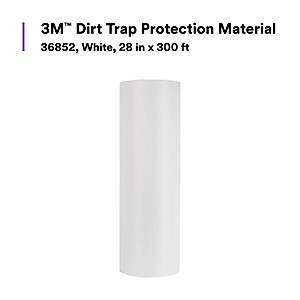 3M Dirt Trap Protection Material 36852, White Color, Nonwoven, Overspray Protection, Traps Dust And Debris, Clean, 28 in x 300 ft