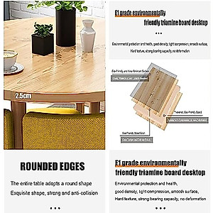 Dining Table and Chair Set, Folding Dining Table C Modern Conference Room Table,Business Dining Table,Negotiation Reception Tables and Chairs,Space-Saving Sales Office Shops Meetings 80cm Small Round
