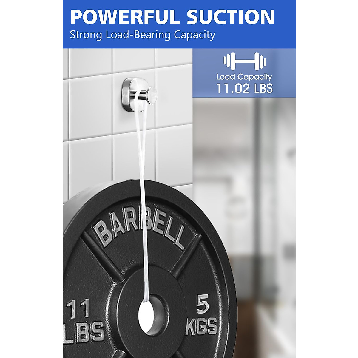 4 Pcs Suction Cup Hooks for Shower, No Drill Suction Cup Towel Hook Shower Hooks for Inside Shower, Stainless Steel Shower Hooks for Towel, Bathrobe and Loofah, 11.02 Lbs Towel Hooks