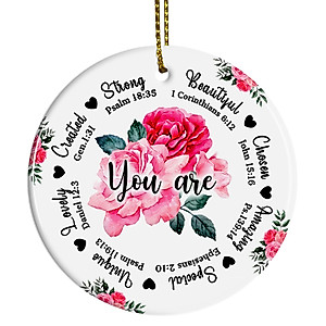Inspirational Saying Bible Verse Christian Christmas Ornaments 2023, Family Religious Gift, Christian Decorations for Home, Religious Deco, Christian Friend Christmas Ornaments Gifts, You are Jesus