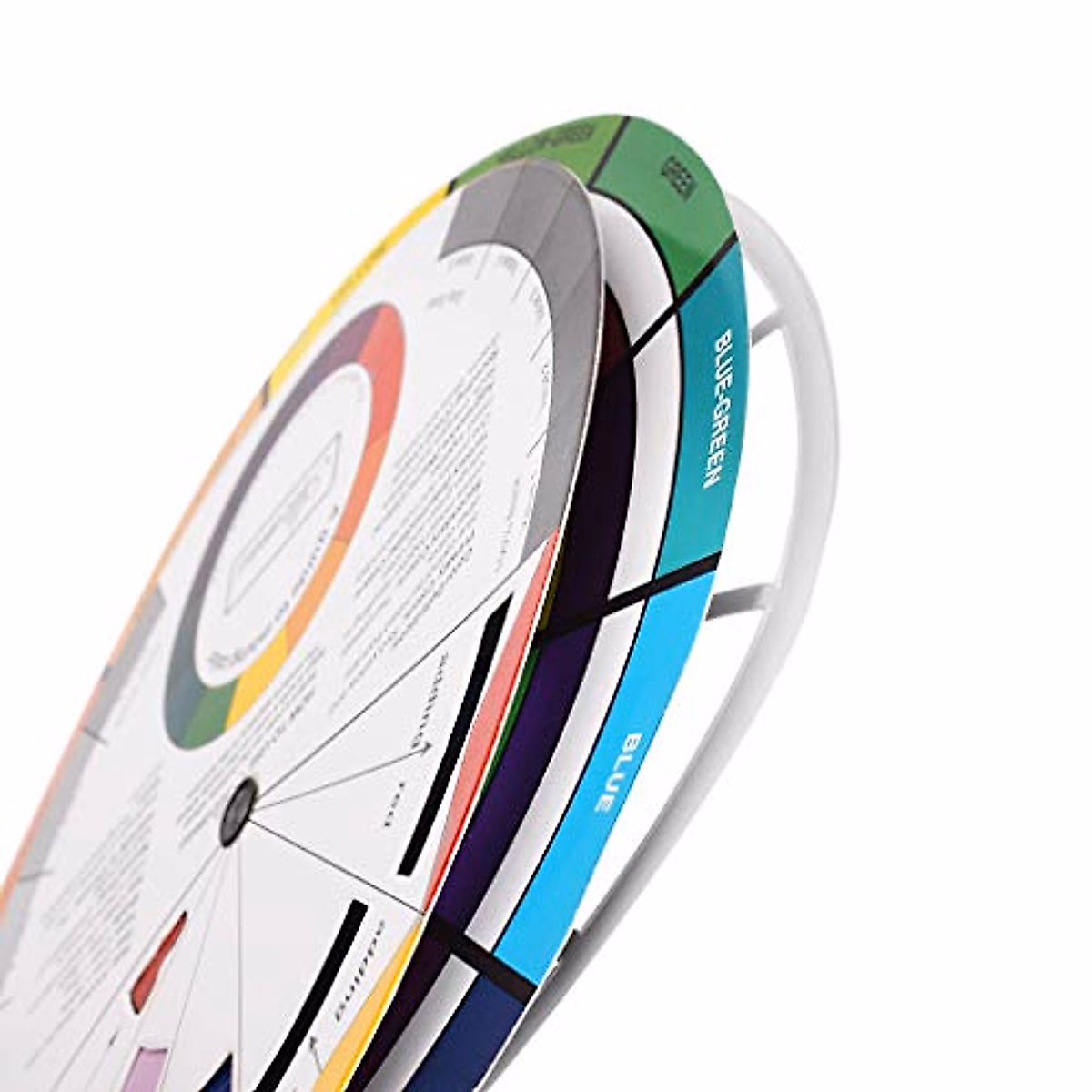 JimKing Creative Color Wheel, Paint Mixing Learning Guide Art Class Teaching Tool for Makeup Blending Board Chart Color Mixed Guide Mix Colours (9.25inch)