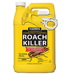 Harris Roach Killer, Liquid Spray with Odorless and Non-Staining 12-Month Extended Residual Kill Formula (Gallon)