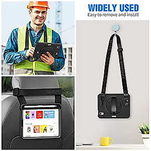 Timecity iPad Mini 6 Case, iPad Mini 6th Generation Case (8.3 inch) 2021 Released: with Strong Protection, Screen Protector, Hand Strap, Shoulder Strap, 360° Rotating Stand, Pencil Holder - Black