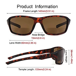 Hyyiyun Bifocal Sunglasses for Men and Women,3 Pack Outdoor Sports Sun Readers UV Protection 2.25 X