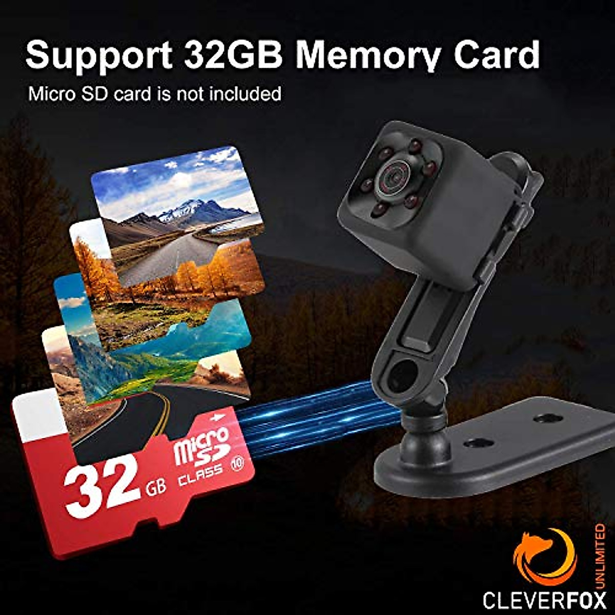 Mini Spy Camera with Audio and Video, 1080P, Hidden Camera, Mini Camera, Portable Small HD Nanny Cam, Mini Spy Cams with Night Vision and Motion Detection, Indoor Security Cameras for Home Office