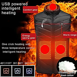 ysgfhgjw Black Of Friday Heated Vest For Men & Women 2023 Fashion Winter Lightweight Heating Clothing For Walking (Battery Pack Not Included) Black Xl