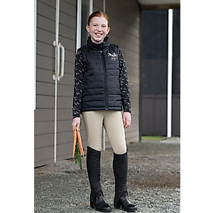Kerrits Kids Pony Tracks Reversible Quilted Vest Black Run Free Multi/Black Size: M