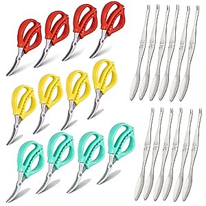 Multi-Function Kitchen Shears Seafood Scissors for Kitchen Seafood,Fish,Crab,Shrimp,Lobster,Vegetable picking,flower art etc