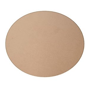 SSWBasics 30 Inch Round Wood Display Table - 250 Pound Weight Capacity - Medium Density Fiberboard - Compatible with Round Tablecloths up to 88 inches - 2 Part Interlocking Finger Groove Base