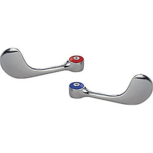 BK Resources Replacement Commercial Kitchen Sink Hot/Cold Faucet Wrist Blade Handles, Heavy Duty Food Service Kitchen Faucet Handles
