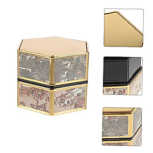 Didiseaon metal cookie tin snack container metal can with lid snacks container coffee bean jar loose leaf tea storage round tea tin tea bag holder teabags organizer tea and coffee organizer