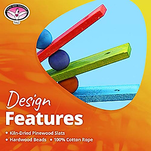 Super Bird Creations SB702 Peacock Sr. Bird Toy, Large Bird Size, 14” x 11” x 1.5”