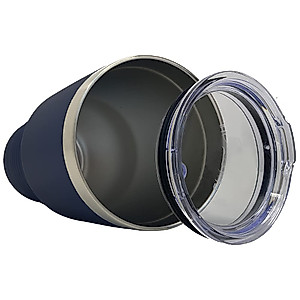 LaserGram 30oz Vacuum Insulated Tumbler Mug, Jet Airplane, Personalized Engraving Included (Navy Blue)