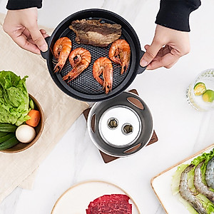 RSBFER Mini Alcohol Barbecue Stove - Japanese Small Tabletop Charcoal Grill Household Smokeless Barbecue Stove for Yakiniku Takoyaki