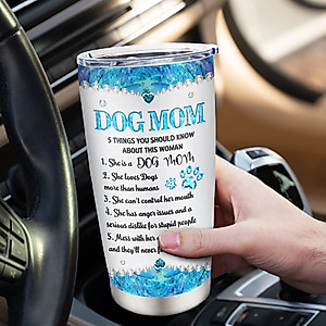 Noxulie Dog Mom Tumbler - Dog Mom Gifts For Women - Dog Mom Gift - Dog Lovers Gifts For Women - Gifts For Dog Lovers - Dog Lover Gift Ideas - Mothers Day Gifts For Dog Mom - Birthday Gifts For Dog Mom