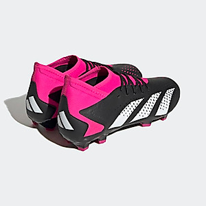 adidas Unisex Predator Accuracy.3 Firm Ground Soccer Shoe, Black/White/Team Shock Pink, 7.5 US Men