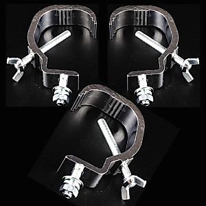 3Pack Clamps for Lights Stage Lighting Equipment & Accessories, Lighting C Clamp Dj Light Pole Clamp Truss Clamp, Half Coupler Hanging Bracket Stage Lighting Clamp Par Light Hook Clamps for Truss