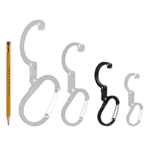 GEAR AID HEROCLIP Carabiner Clip and Hook (Small) for Purse, Stroller, and Backpack, Gold & Black