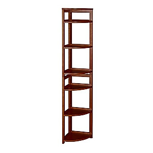 Regency Flip Flop 67-inch High Corner Folding Bookcase- Cherry