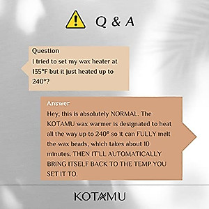 KOTAMU Digital Wax Warmer Kit for Hair Removal At Home for Women Sensitive Skin Brazilian Facial Hair Body with 4 Formulas Hard Wax Beads Target Different Type of Hair