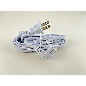 OMNIHIL [UL Listed] Extra Long White 10FT L-Shaped C7 Power Cord Replacement for EPSON Expression Home XP-424