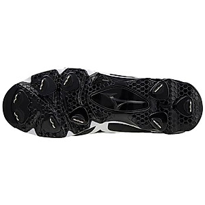 Mizuno 9-Spike Men's Metal Baseball Cleat 11 1/2, Black-White (9000)