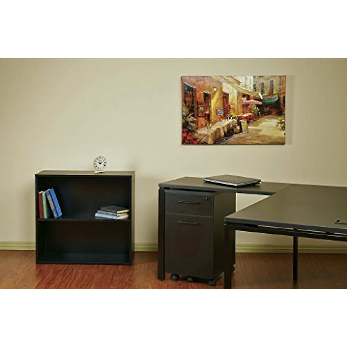 OSP Designs Prado 2 Shelf Bookcase, 30-Inch, Black