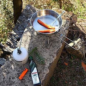 Fire-Maple Antarcti 8" Frying Pan | SUS 304 Stainless Steel Skillet | Durable and Easy to Clean | Ideal for Camping Fishing Bushcraft