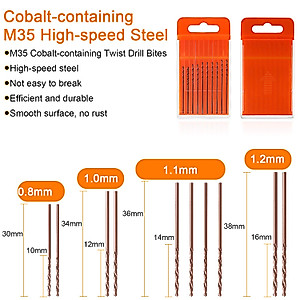 Electric Resin Drill Set, Midvalley Pin Vise Electrical Mini Drill Kit with 10Pcs Twist Drill Bits (0.8-1.2 mm), for Epoxy Resin Craft, DIY Jewelry,Keychains Making, Plastic, Wood, Polymer