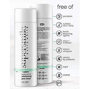 Supersmile Extra Whitening Pre-Rinse - Clinically Formulated Pre-Brush Dental Mouthwash, 16 Fl. Oz (1-Bottle)