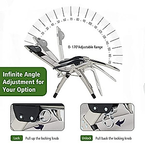 Goplus Folding Zero Gravity Chair, Adjustable Padded Lounge Recliner with Removable Head Pillow, Great for Outdoor Pool Yard, 660 lbs Weight Capacity, Pack of 2