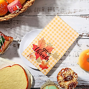 36 Pieces Thanksgiving Utensil Cutlery Holders Cutlery Wraps Bag with Maple Leaf and Turkey Give Thanks Cutlery Pouch Holder Silverware Pouch Bags for Fall Harvest Party Supplies Thanksgiving Decor