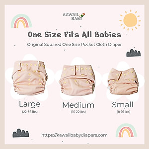 Kawaii Baby 6 Happy Leak-Free Cloth Diaper Covers, Double-Layer adjustable to fit babies 8-36 pounds, Animal Club