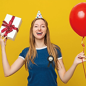 It's My Freaking Birthday Tinplate Badge Pin, Black Rosette Happy Birthday Button Pin, Funny Birthday Badge Pin for Men/Women, Black Brooch Buttons for 18th/21st/30th Birthday Party Supplies