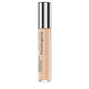 Neutrogena Healthy Skin Radiant Brightening Cream Concealer with Peptides & Vitamin E Antioxidant, Lightweight Perfecting Concealer Cream, Non-Comedogenic, Ecru Light 02 with cool undertones, 0.24 oz