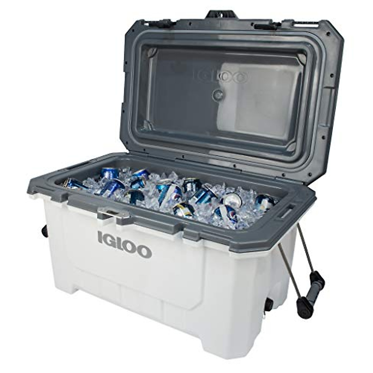 Igloo White IMX 70 Qt Lockable Insulated Ice Chest Injection Molded Cooler with Carry Handles