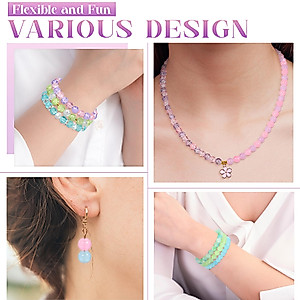 Acerich 2 Boxes Glass Beads for Jewelry Making, 44 Colors 8 mm Crystal Beads for Bracelets for DIY Crafts Birthday Gifts Round Friendship Bracelet Kit, SKU-038-1-A