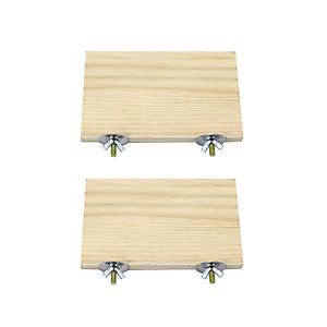 2pcs Bird Perch platform flat Stand Beak Paw Grinding wood for Parrot Parakeet Cockatiel Lovebird Conure Finch Budgie