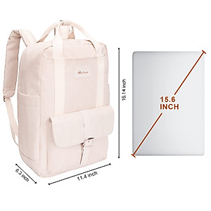 Hp hope Light Durable Smart Travel Backpack for Women Anti Theft RFID Work Backpack with USB Port & Wet Pocket TSA 15.6 Inch Laptop Backpack College School Bookbag (Beige)