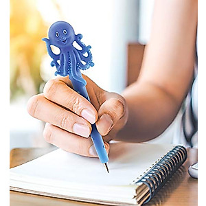 Planet Pens Bundle of Sea Turtle, Mermaid, Octopus, & Clown Fish Novelty Pens - Ballpoint Pens Colorful Sea Life Writing Pens Instrument For School and Office - 4 Pack