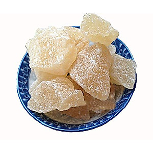 HELENOU666 Rock Sugar, Pure Raw Cane Yellow Lump Crystal Candy for Tea and Coffee