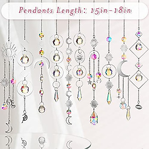 Crystals Suncatcher Hanging Sun Catcher Garden Hanging Crystals Prism Light Catcher Crystal Window Sun Catcher Chandelier Pendant Ornament for Home Office Party Decoration (Silver, 10 Pieces)
