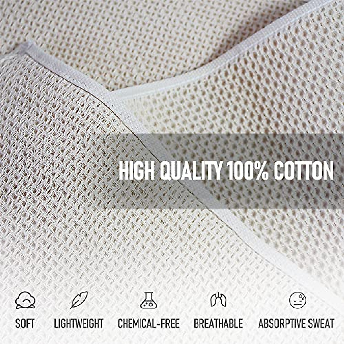 LXMOJITU 4Pack Cotton Gym Towel(13.7" x 27.5"), Yoga Sports Towel, Cool Waffle Pattern Towel for Neck and Face, Soft Breathable Absorbent Towel for Golf, Gym, Camping, Running, Workout, Kitchen